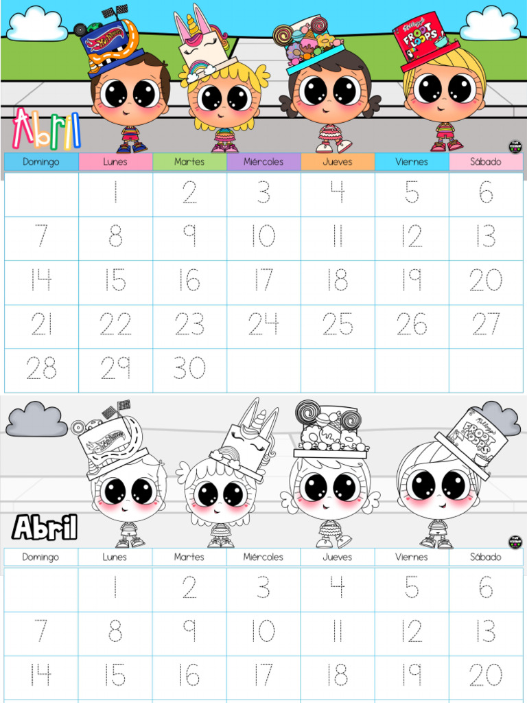45.-Calendario Abril StarCreandoVIP | PDF
