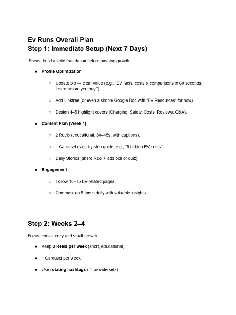 EV Social Media Growth Strategy Guide | PDF