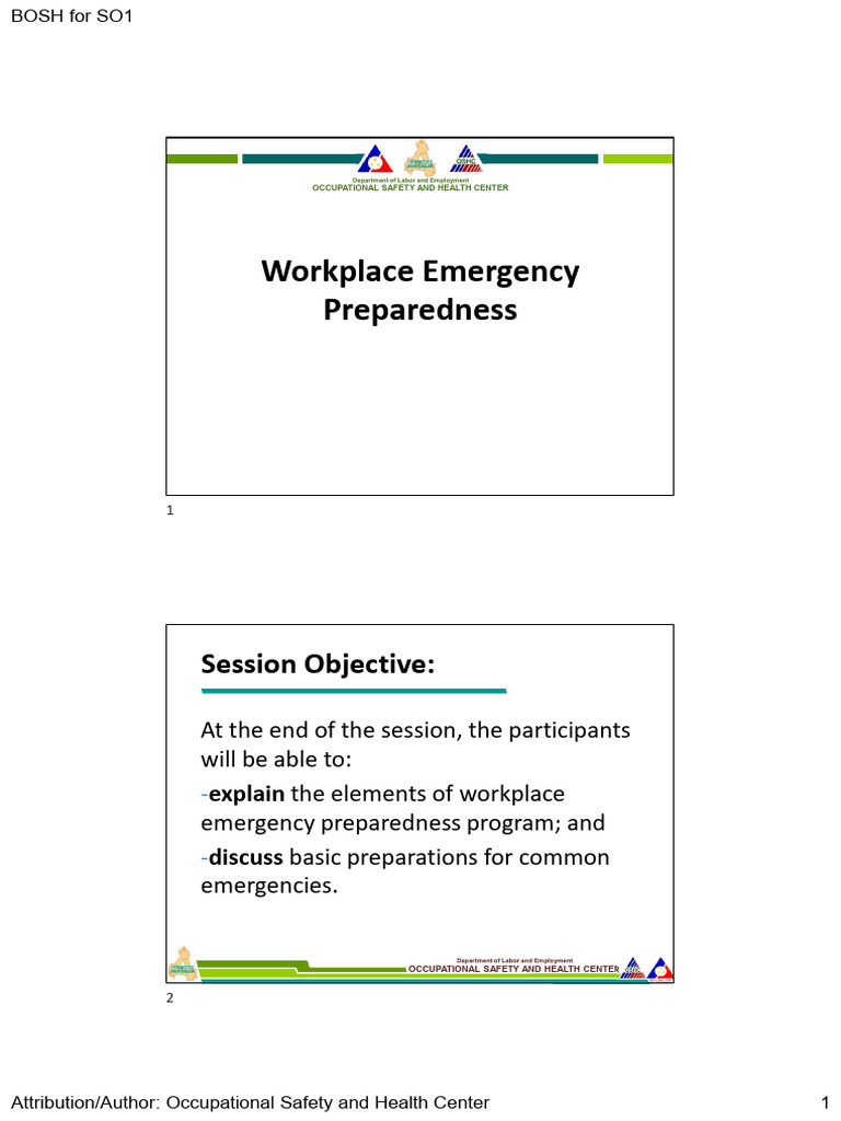 Module 5 Workplace Emergency Preparedness | PDF | Emergency Management ...