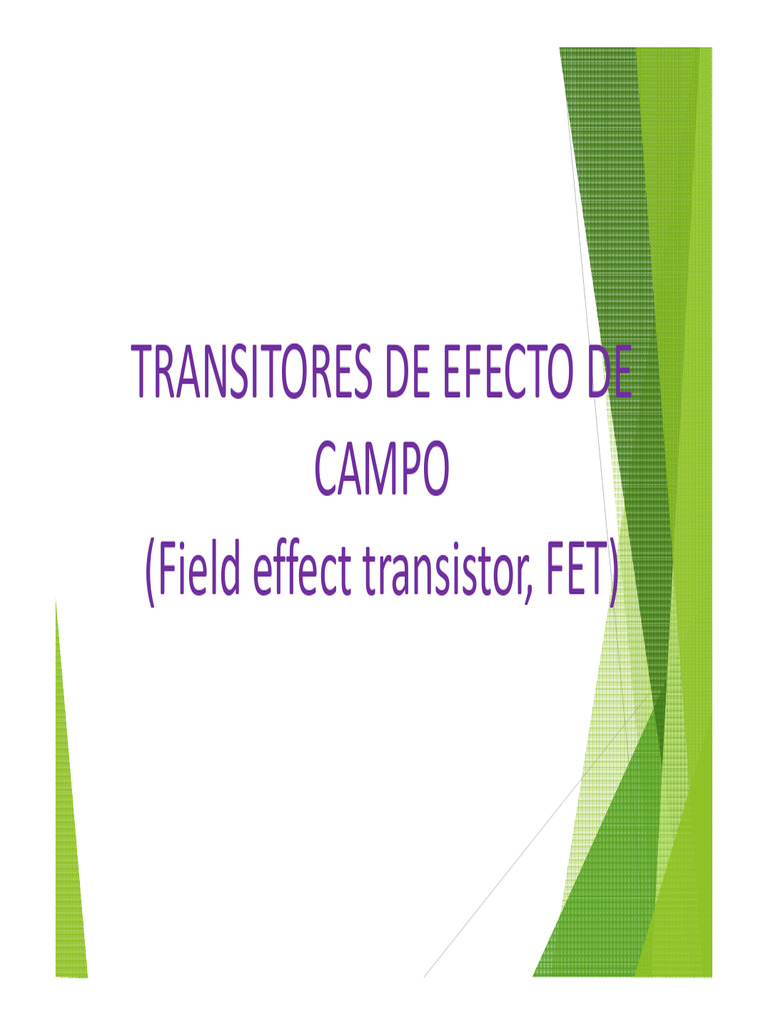 1 Sem FET | PDF | Transistor | Transistor de efecto de campo
