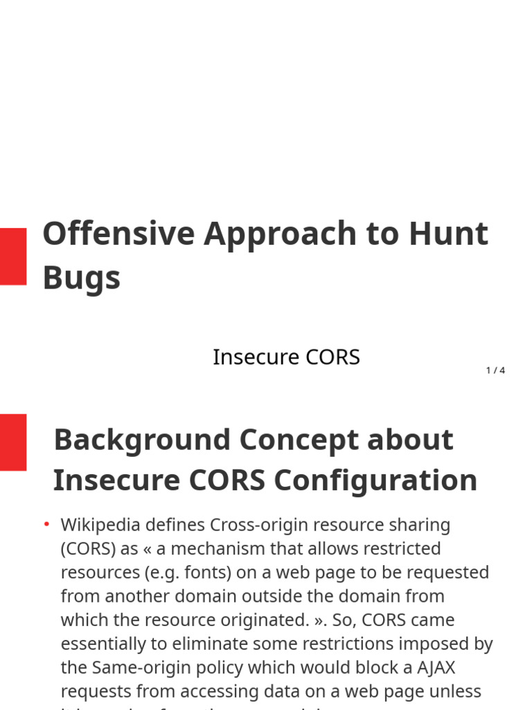 079 Background Concept Insecure CORS | PDF