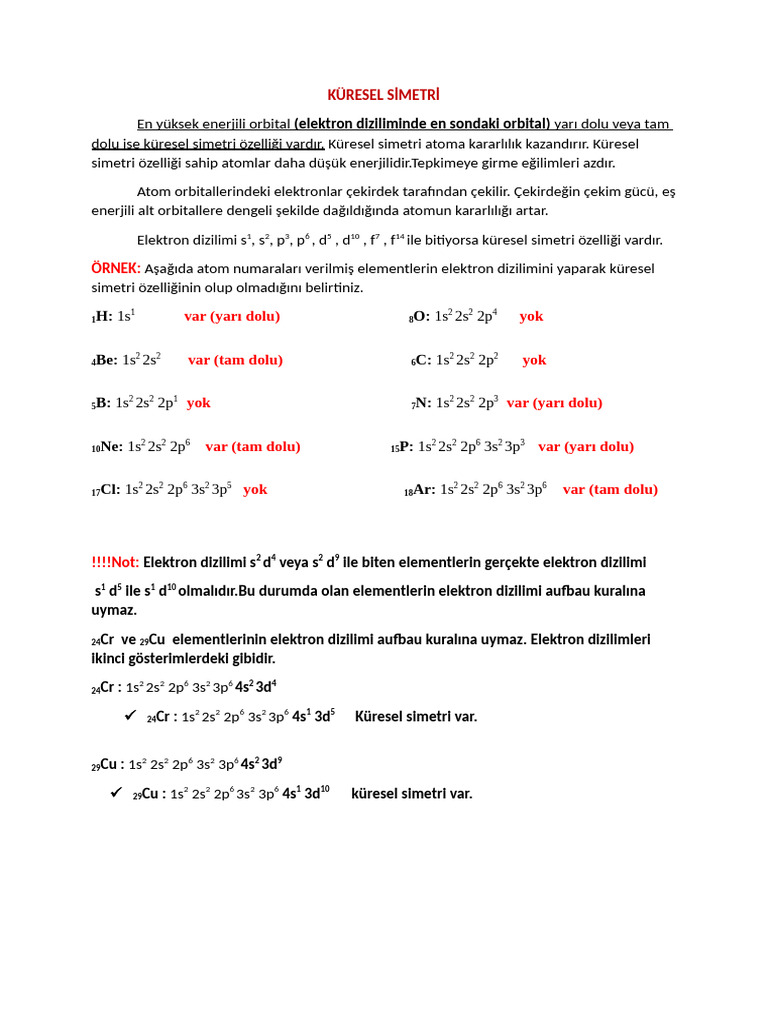 Küresel Simetri | PDF