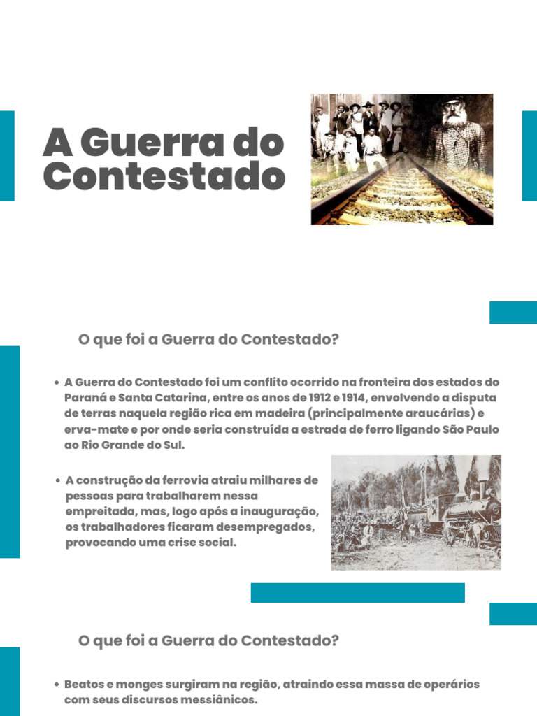 Guerra do Contestado: Conflito e Causas | PDF | Messianismo | Brasil