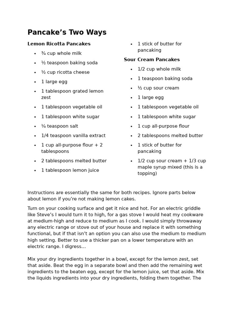 Pancakes | PDF | Pancake | Cakes