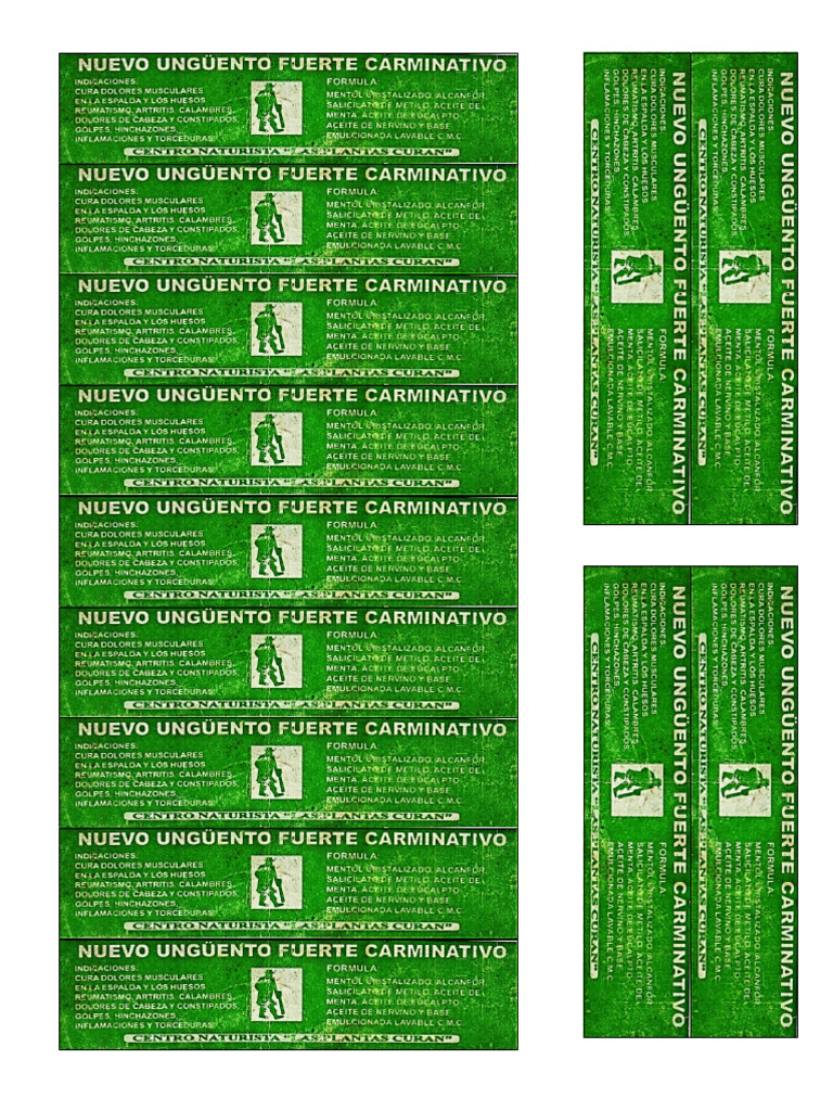 Nuevo Unguento Fuerte Carminativo | PDF