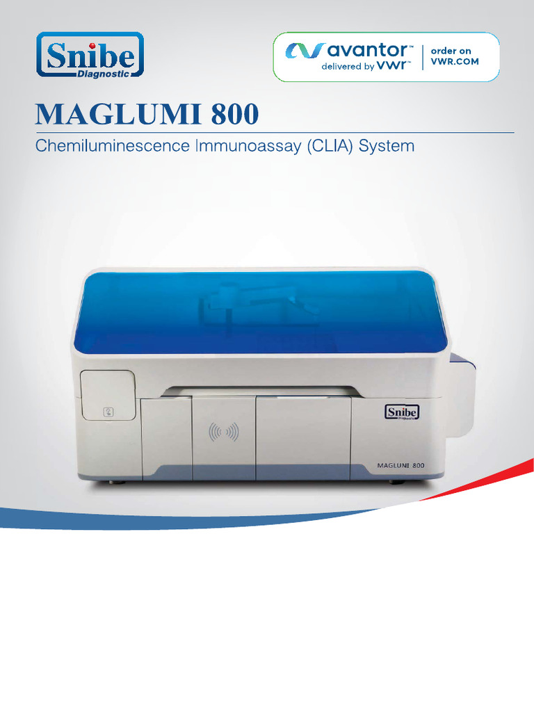 Avantor Chemiluminescence Immunoassay (CLIA) System, Maglumi 800 | PDF