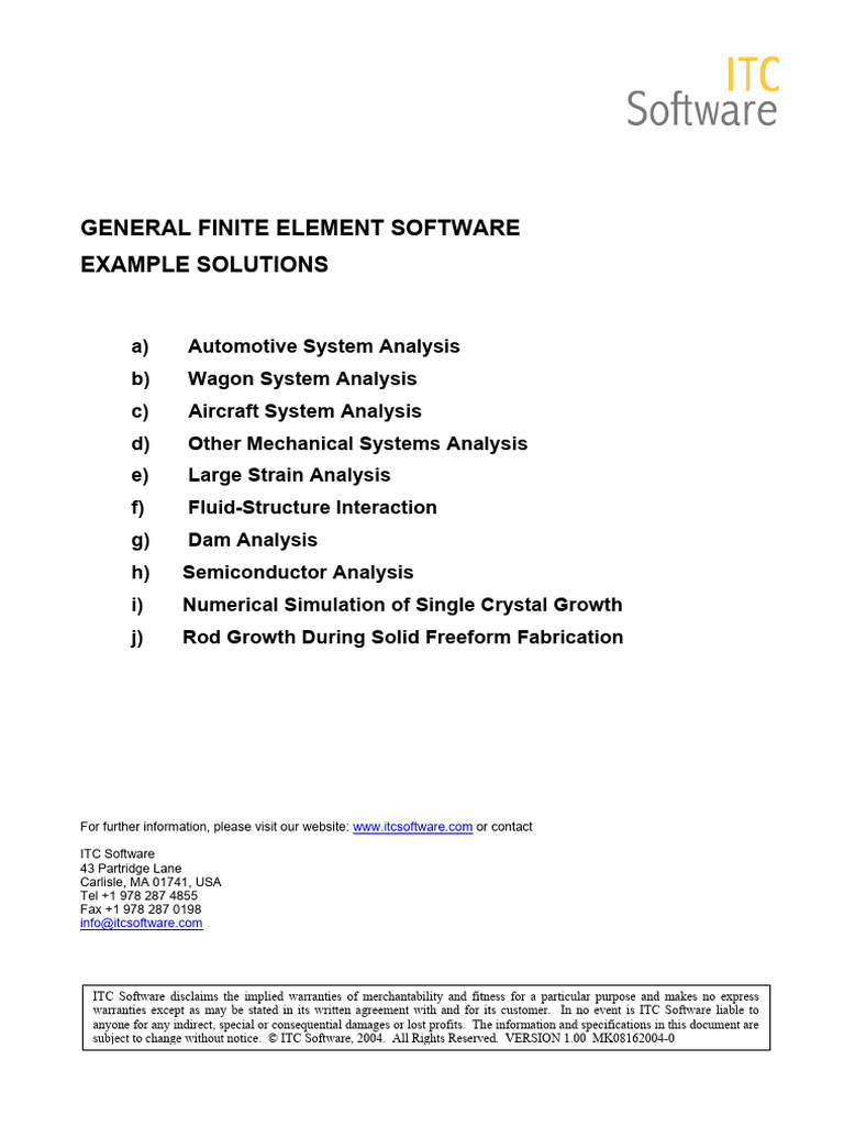 FiniteElementsPAK S | PDF | Finite Element Method | Structural Analysis