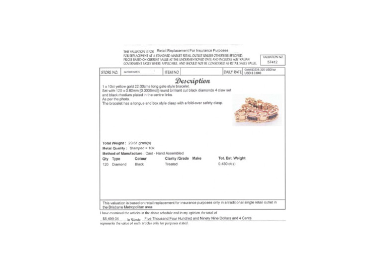 Clean Valuation Certificate 042700368876 | PDF