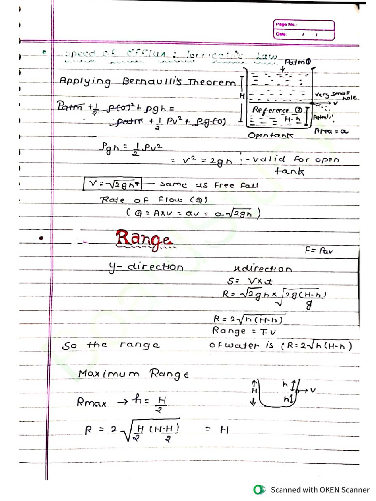 Class Xi Physics CH 10 Notes Viscosity | PDF