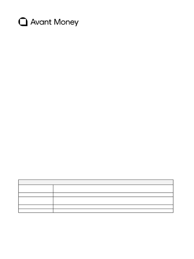 Avant Money Mortgage Application Form | PDF | Loans | Mortgages