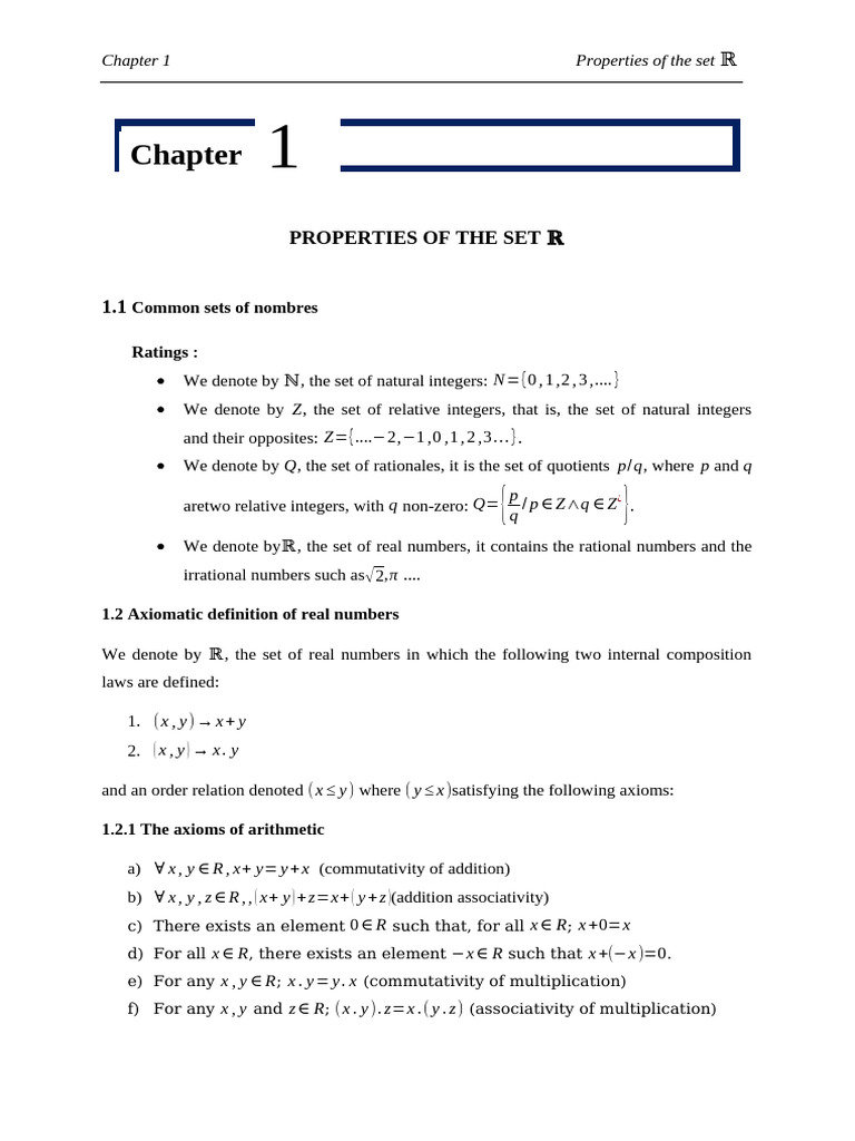 Properties of Real Numbers Explained | PDF | Real Number | Natural Number