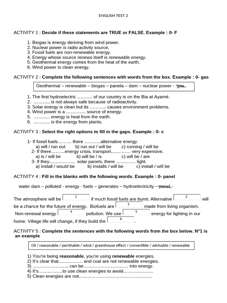 Devoir de Maison 2 | PDF | Renewable Energy | Fuels