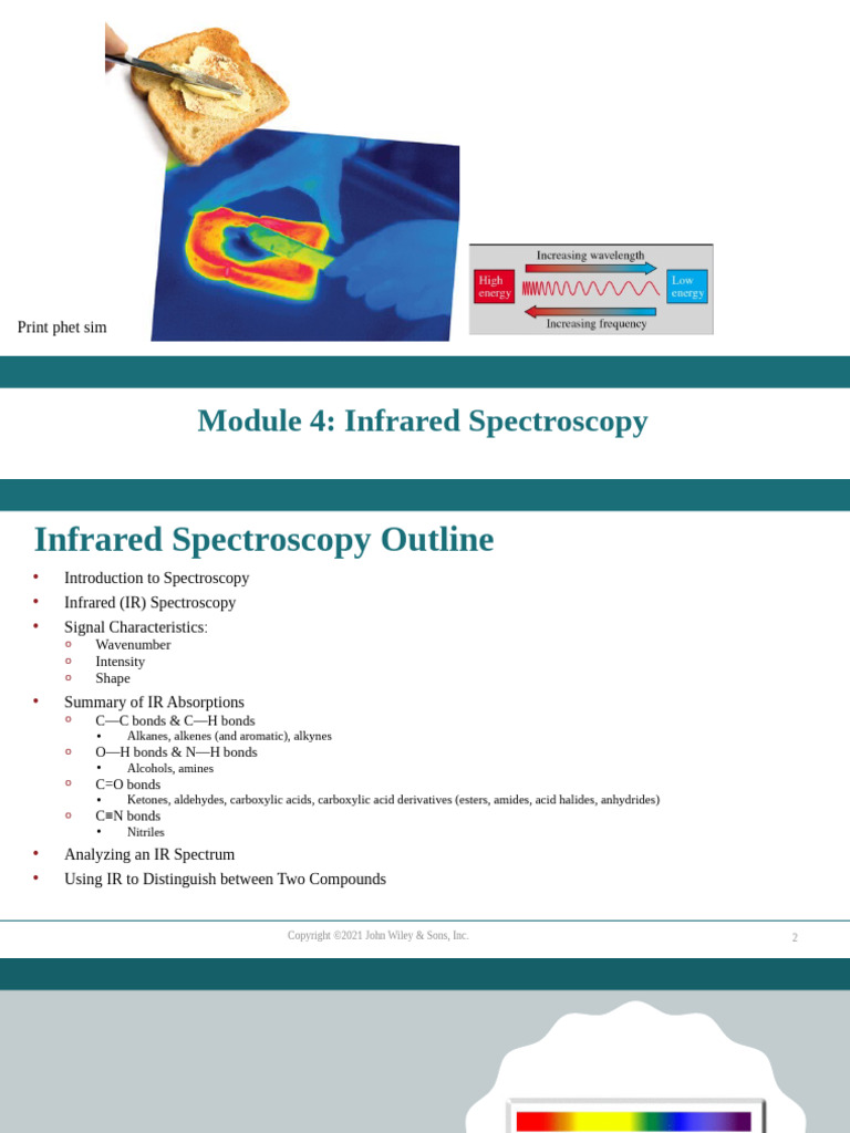 4 - Infrared Spectroscopy F25 | PDF | Infrared Spectroscopy | Amine