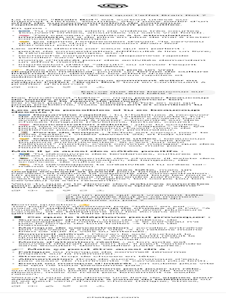 Effet Brain Rot Expliqué | PDF