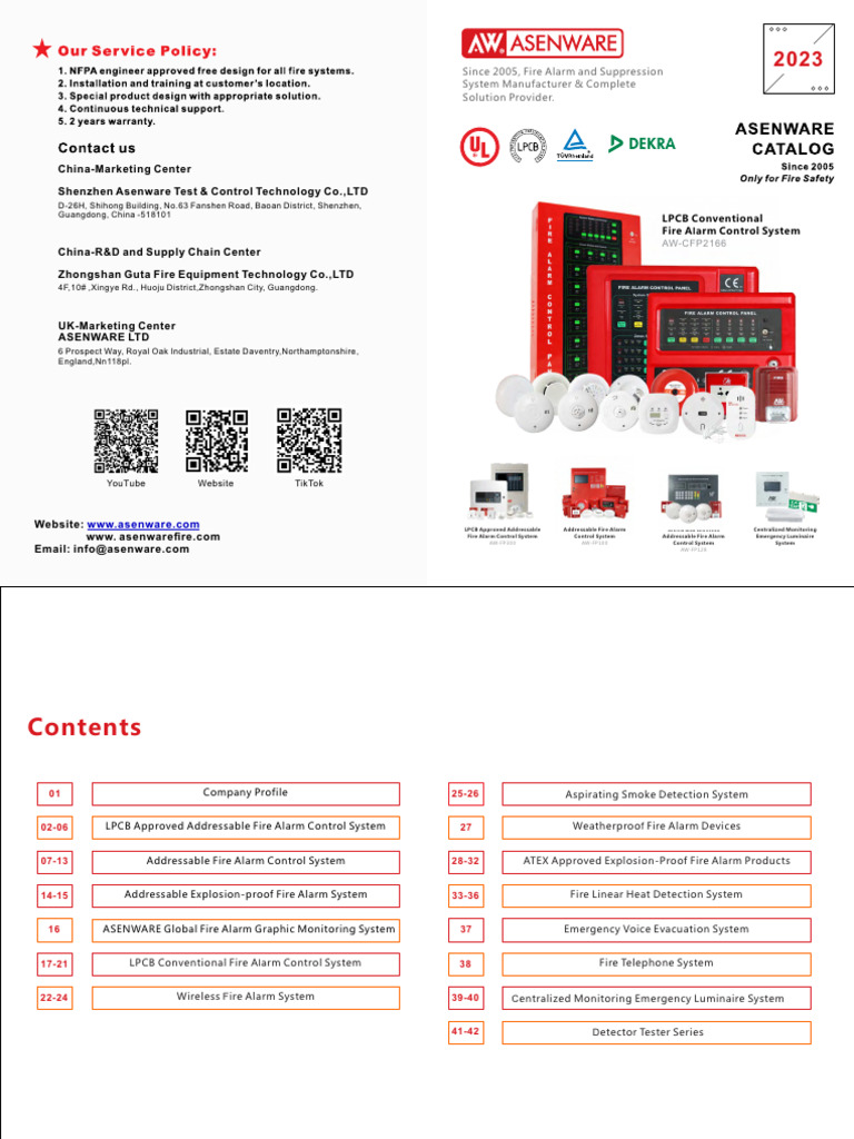 Asenware Fire Alarm Systems Overview | PDF | Electrical Engineering