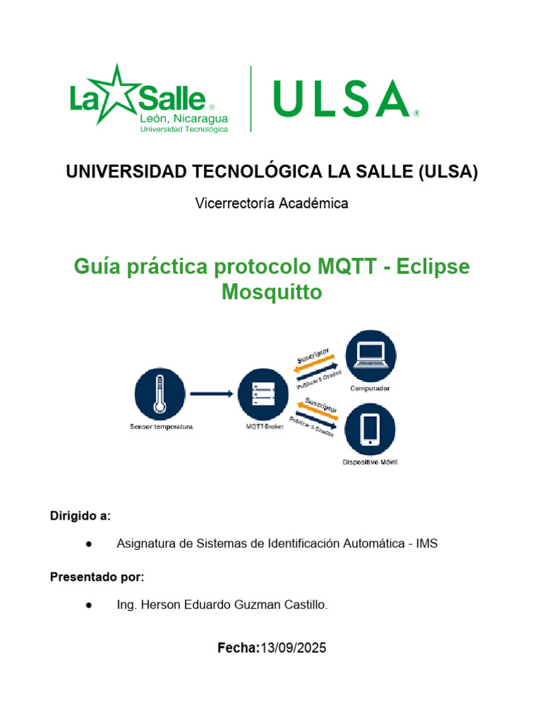 Guía Practica Protocolo MQTT - Eclipse Mosquitto | PDF | Internet de ...