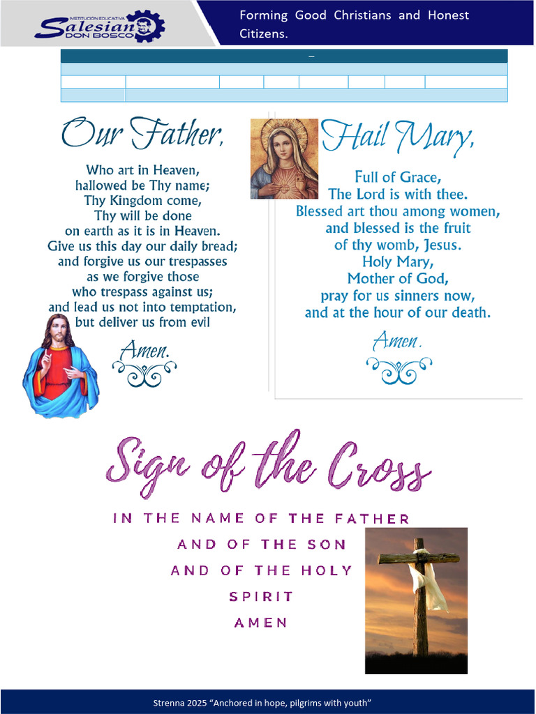 Prayer Sheet for Grade 4 Students | PDF