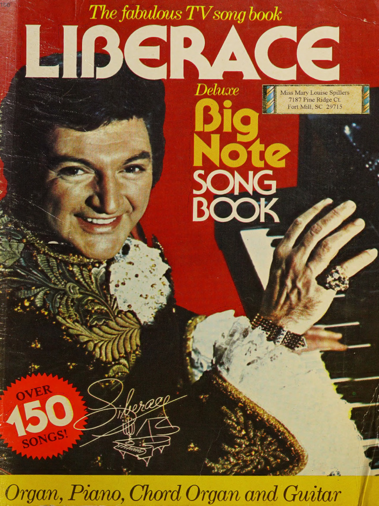 Liberace Deluxe Big Note Song Book Method Book 1 | PDF | Chord (Music ...