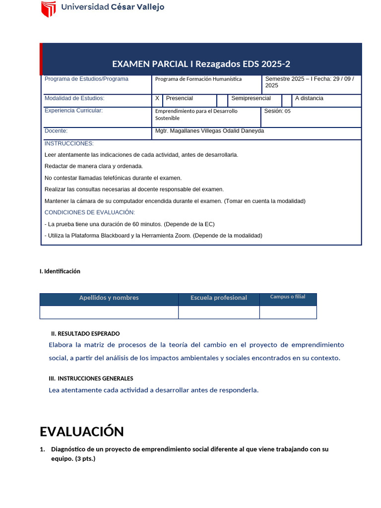 Examen Parcial Rezagado Individ | PDF | Iniciativa empresarial ...
