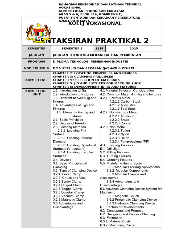 Prinsip dan Peranti Jig dan Lekapan | PDF