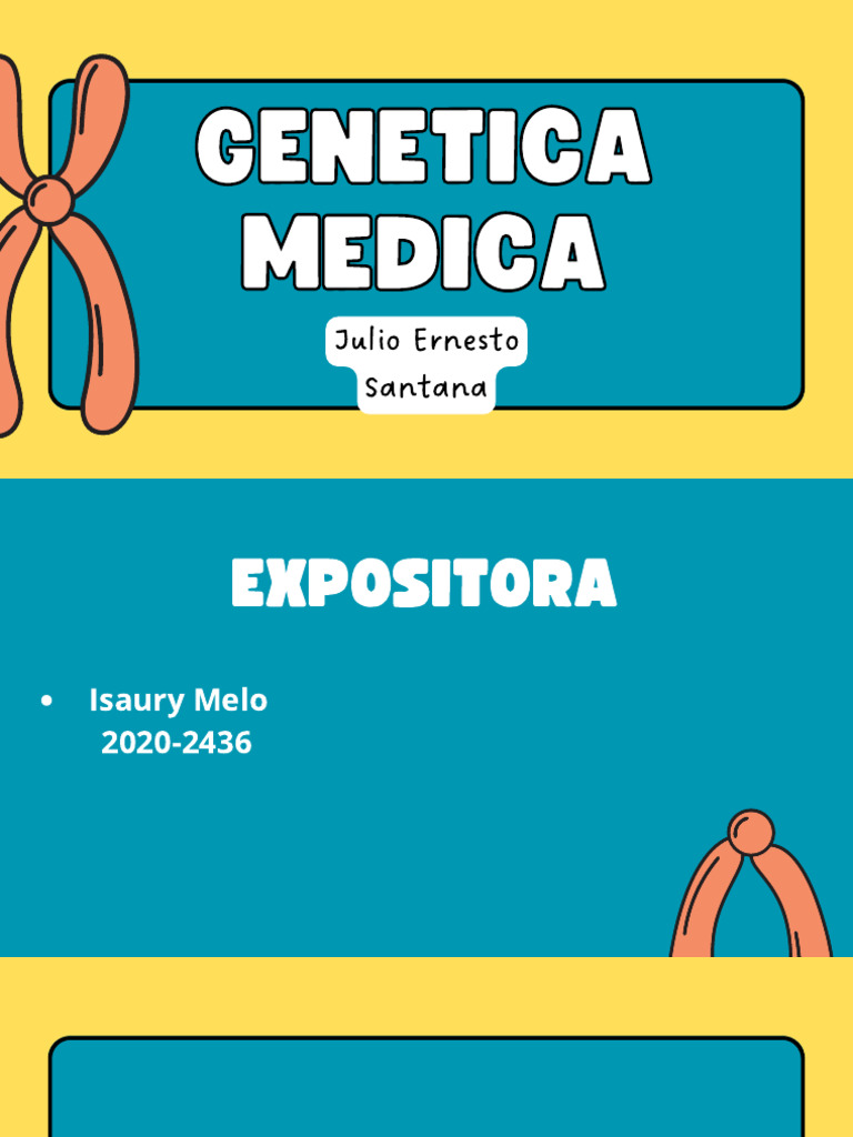 Types of Genetic Inheritance Science Presentation in Blue Yellow Flat ...