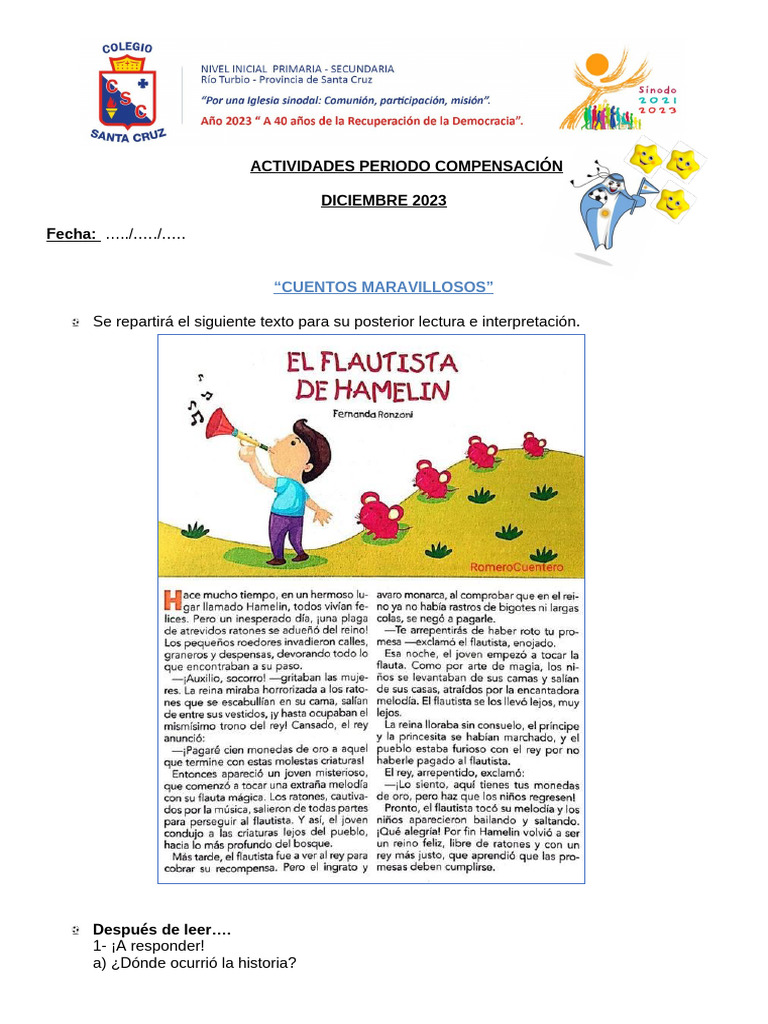 Actividades de Lengua para Diciembre 2023 | PDF | Lingüística | Gramática