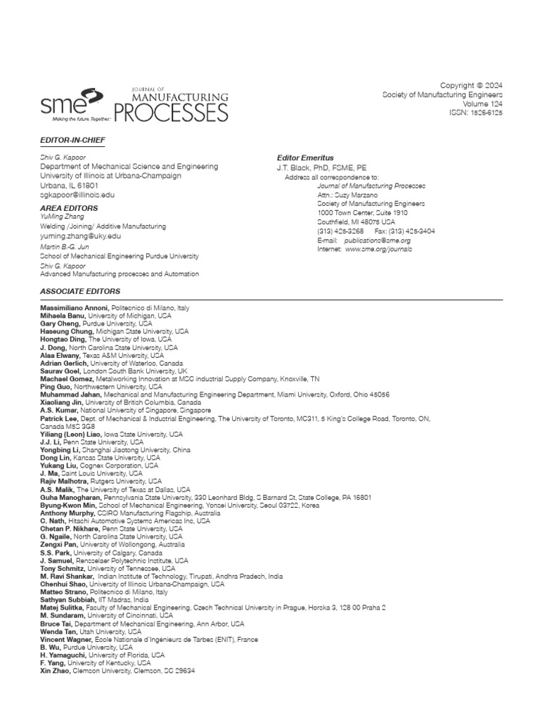 Journal of Manufacturing Processes 2024 | PDF