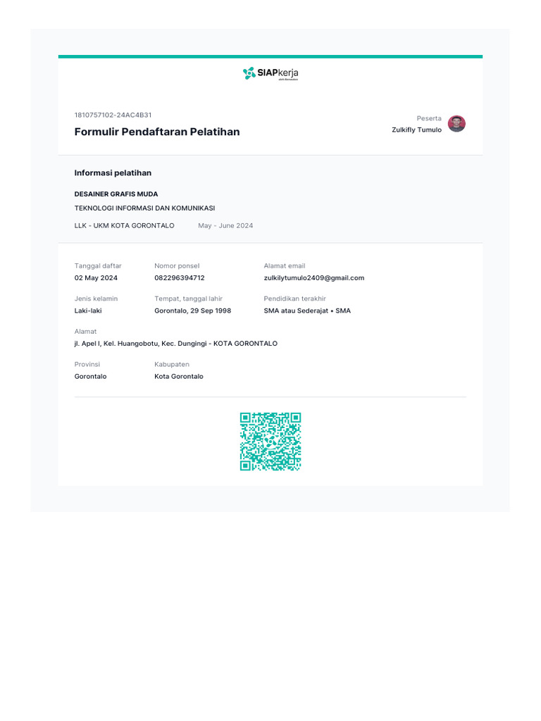 Training Registration Form | PDF