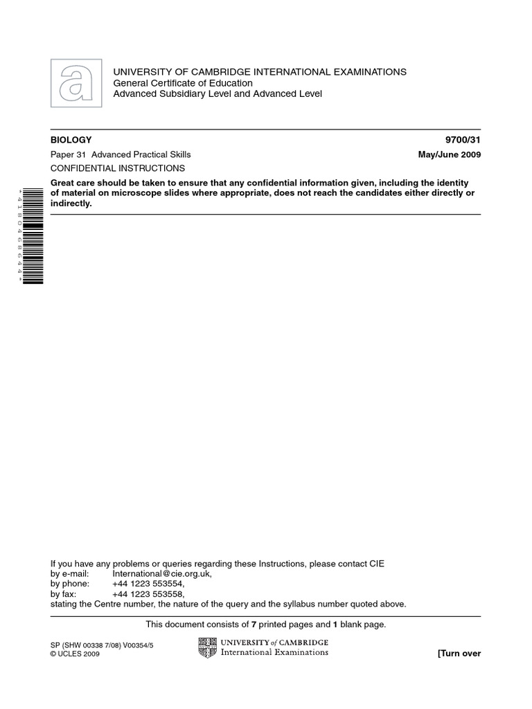 University of Cambridge International Examinations General Certificate ...