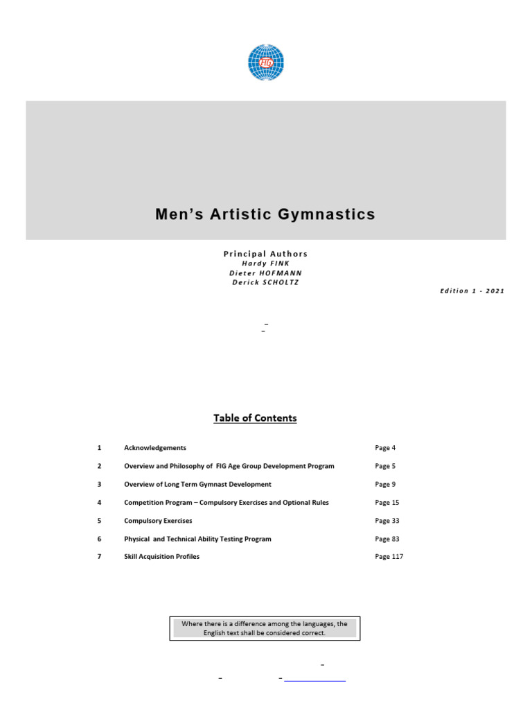 Agegroup Mag Manual e | PDF | Gymnastics | Athletic Sports
