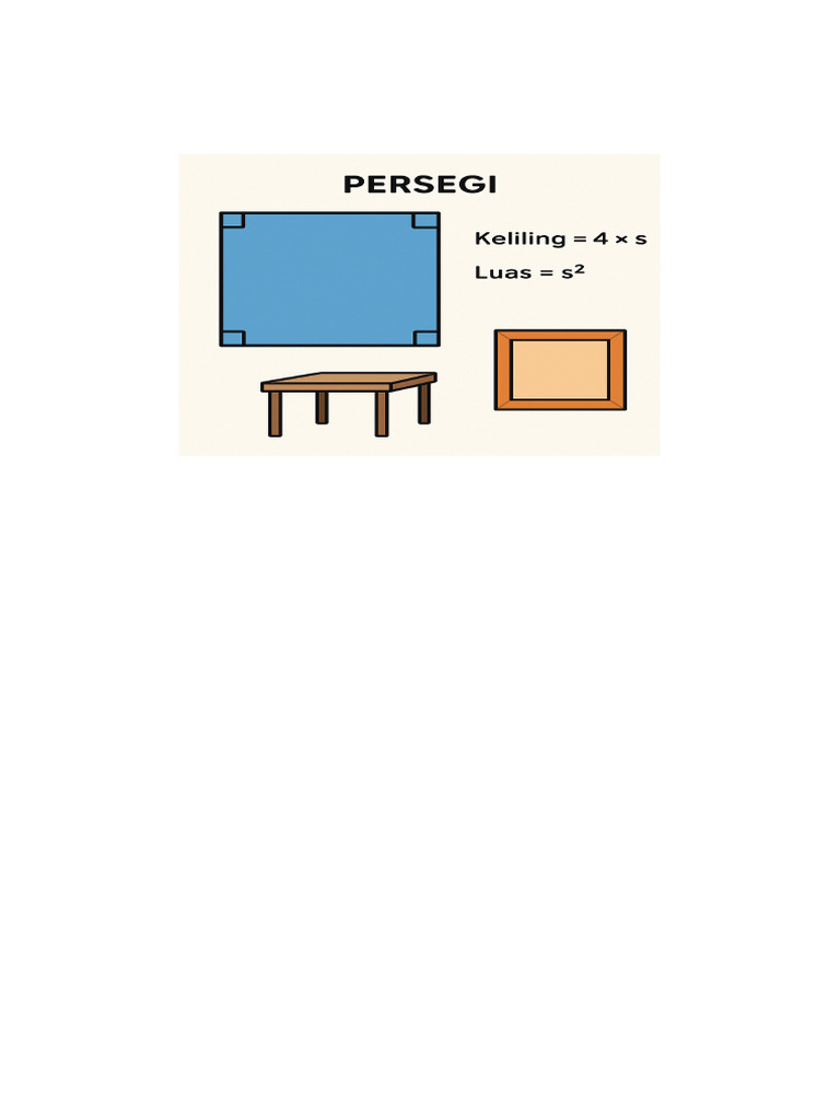 Materi dan Contoh Bangun Datar Persegi | PDF