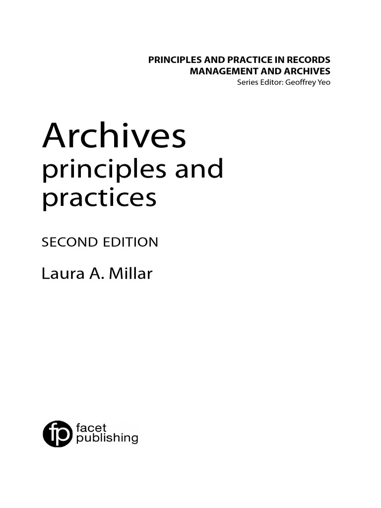 Archives Management Principles Guide | PDF | Archivist | Information