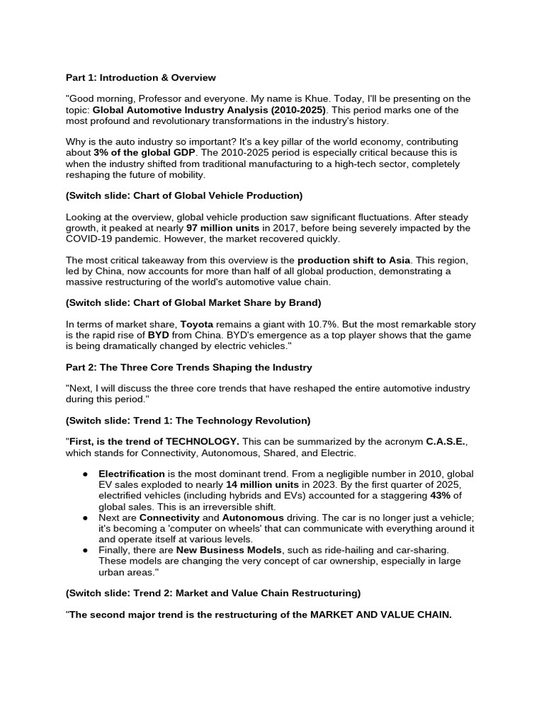 Part 1 - Introduction Overview | PDF | Electric Vehicle | Car