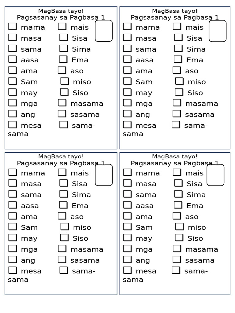 Magbasa Tayo Pagsasanay 2025-2026 | PDF