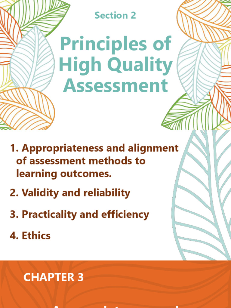 7 Principles of High-Quality Assessment | PDF | Educational Assessment ...