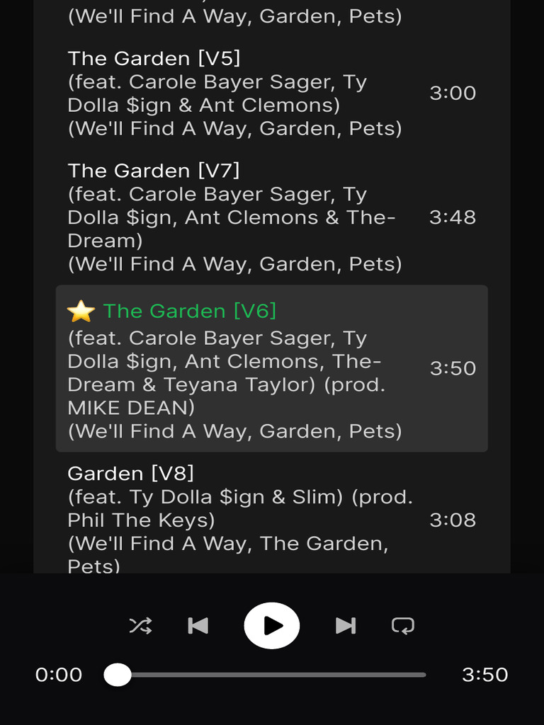 Ty Dolla $ign Unreleased Tracks List | PDF