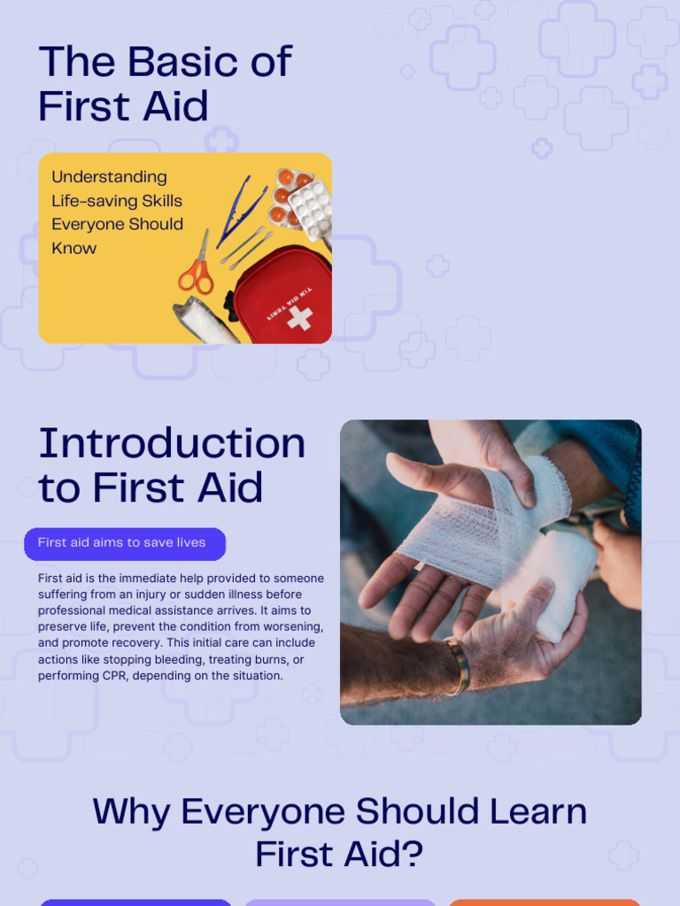 Basic of First Aid Presentation | PDF | First Aid | Medical Emergencies
