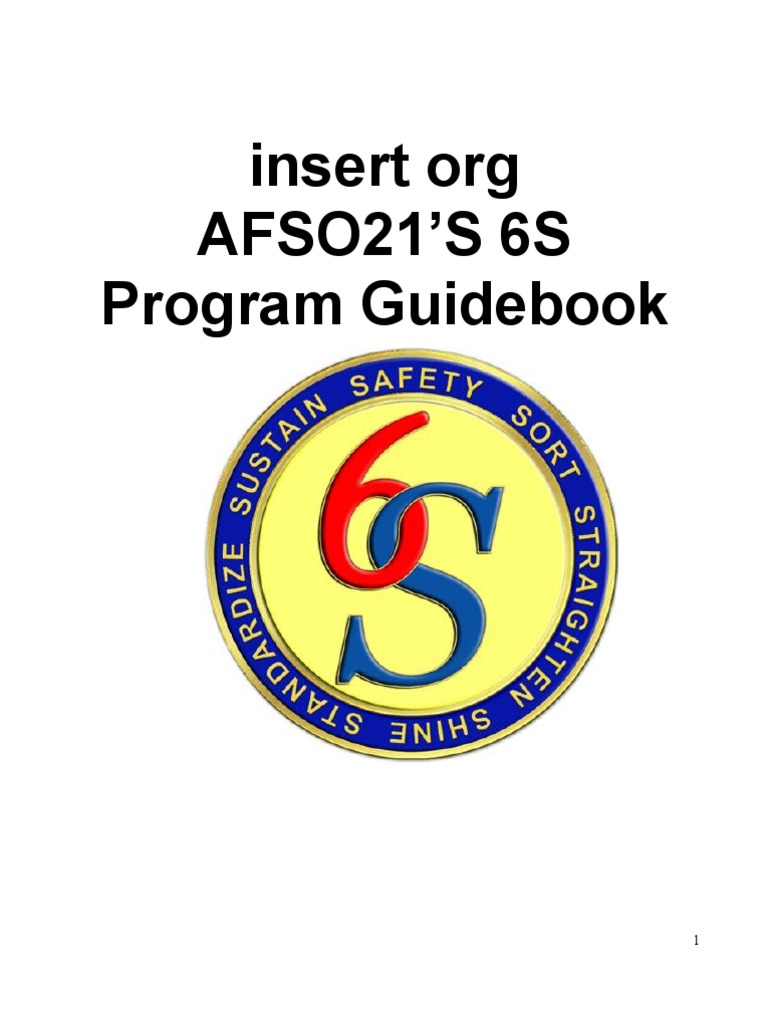 Insert Org AFSO21'S 6S Program Guidebook | PDF | United States Air ...