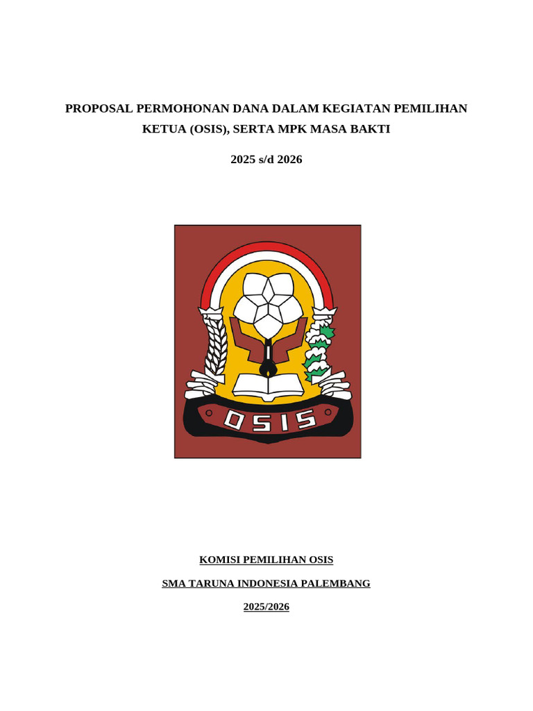Proposal Pengajuan Dana Pemilihan OSIS | PDF