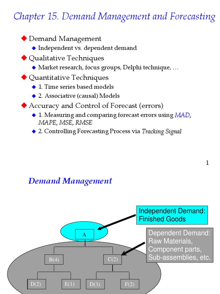 CH 15 Demand Manmagement & Forecasting-HK | PDF | Regression Analysis | Forecasting