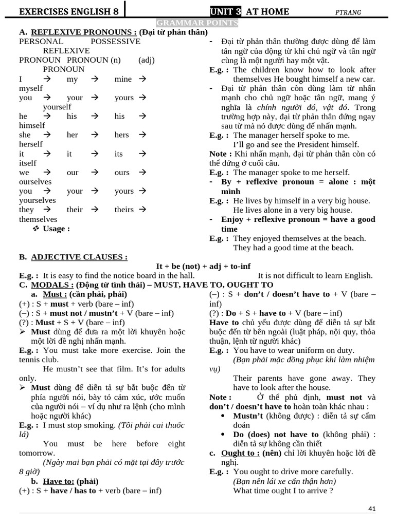 Exercises Unit 3 LOP 8 (12 BO 2 MAT) | PDF
