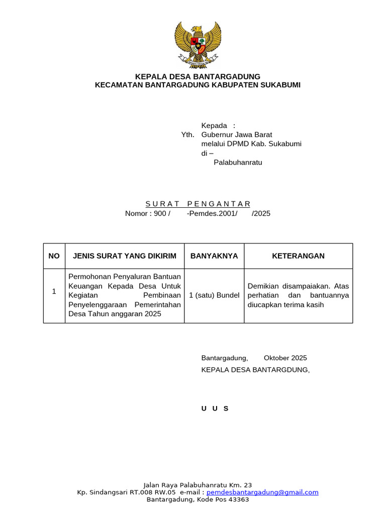 Pengantar Dan Tanda Terima Permohonan SILTAP TA 2025 | PDF