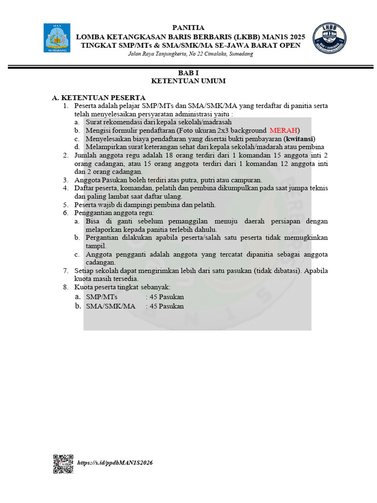 2. JUKLAK JUKNIS LKBB MANIS 2025 TERB | PDF