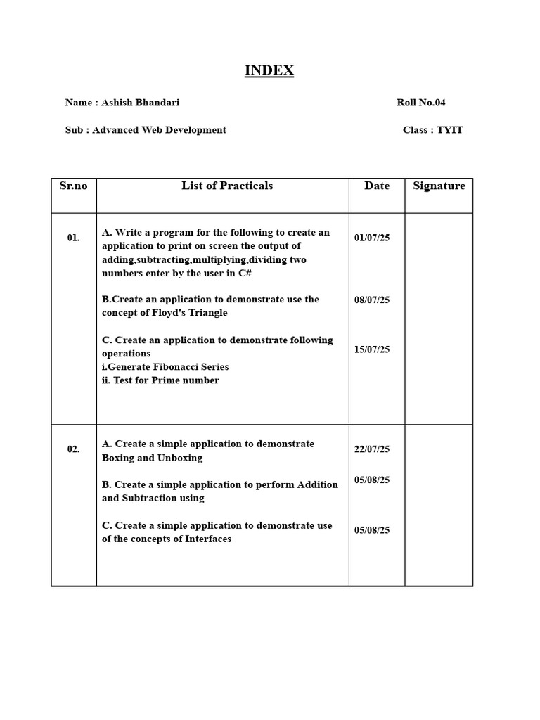 AWD Index | PDF