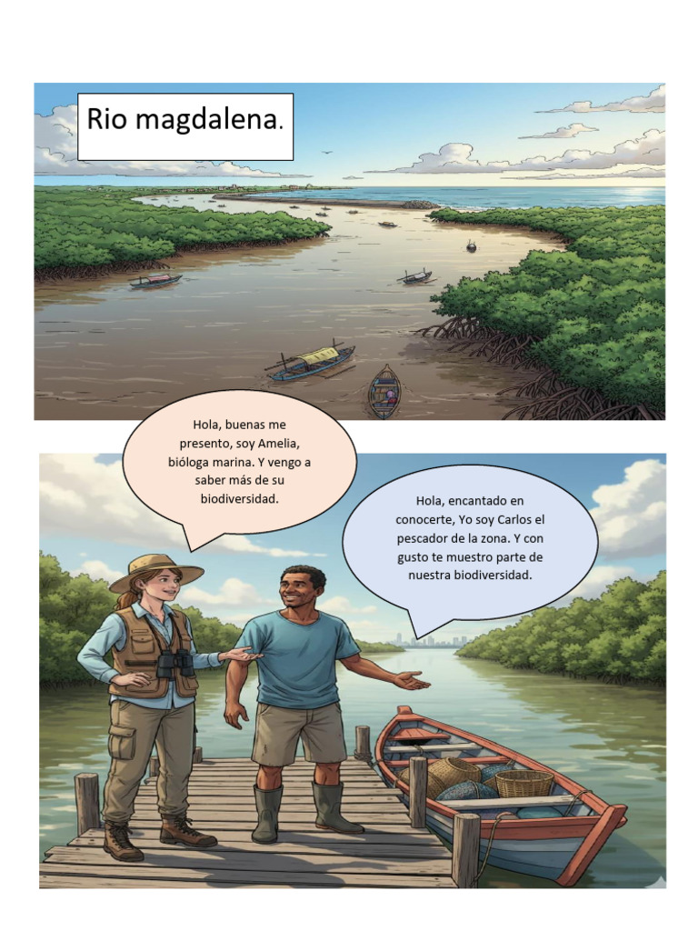 El Ecosistema de Manglar en La Desembocadura Del Río Magdalena. Ospino, de León, Caballero ...