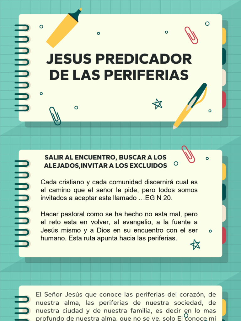 Jesus Predicador de Las Periferias | PDF | Jesús | Evangelización