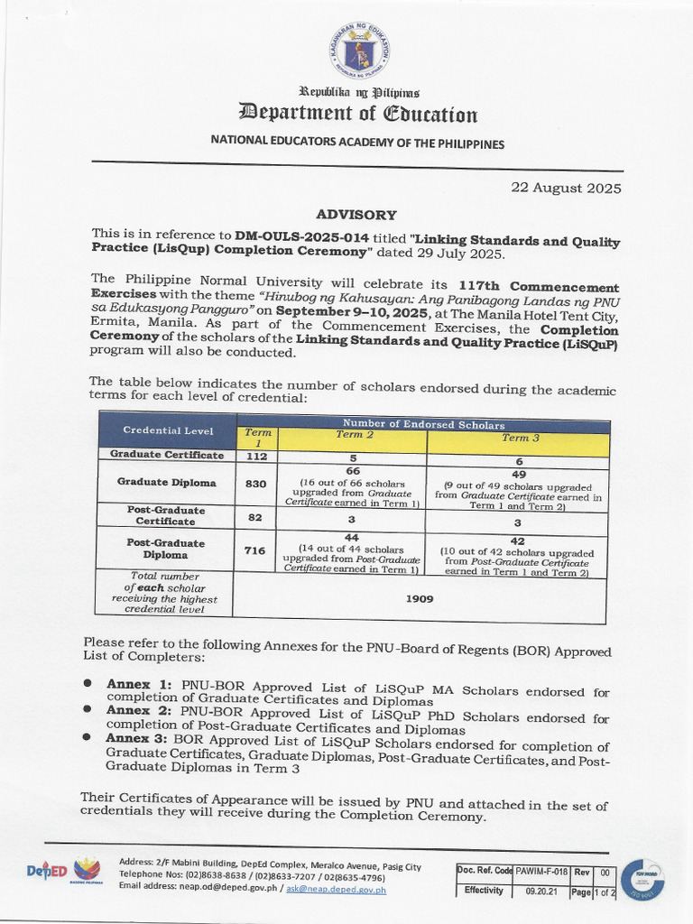Signed Advisory Lisqup Completion Ceremony | PDF