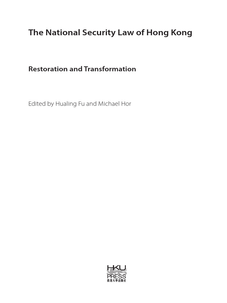 Hong Kong National Security Law Analysis | PDF | Government | Justice