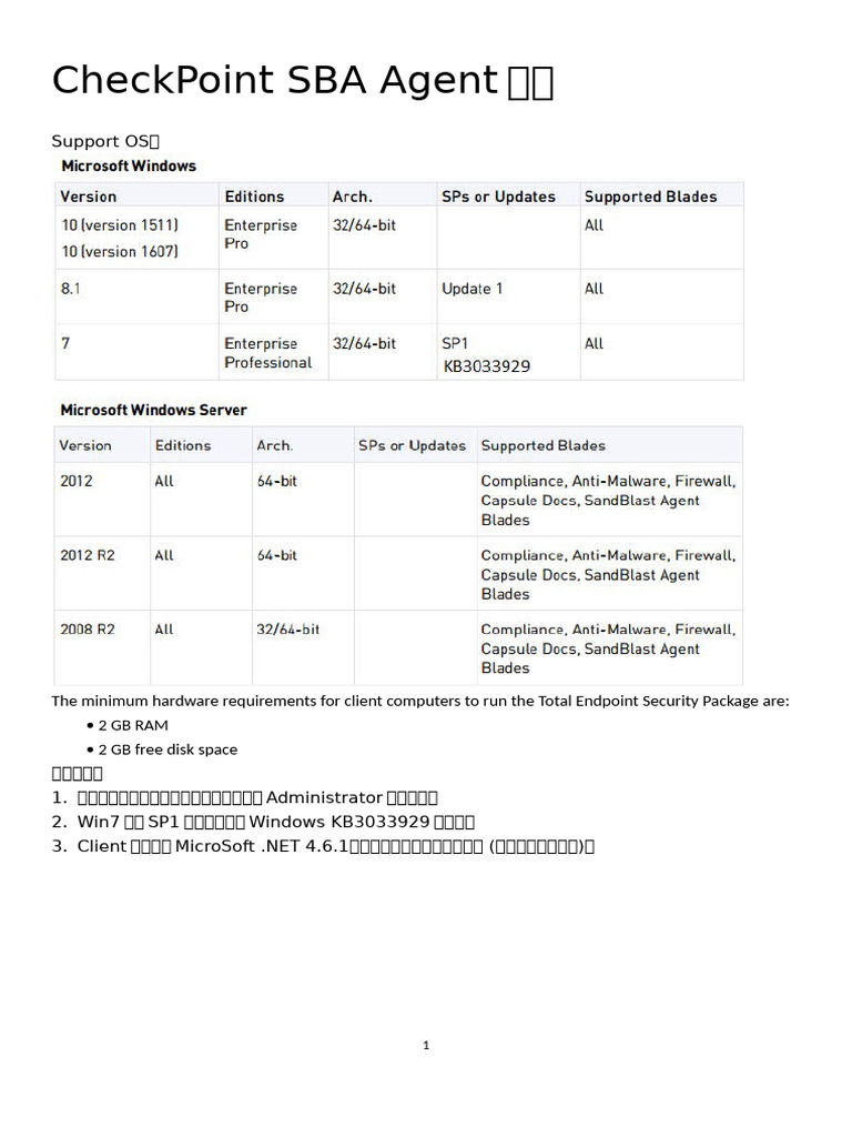 CheckPoint SBA Agent佈屬v4 | PDF