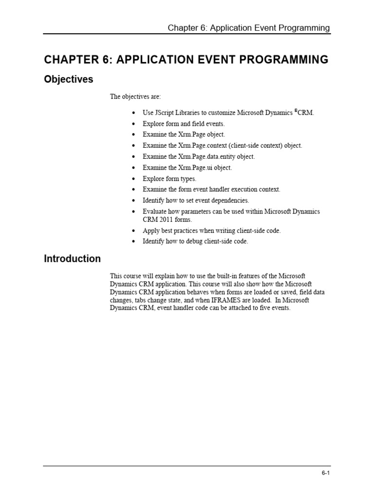 Microsoft Dynamics CRM Event Programming | PDF | Parameter (Computer ...